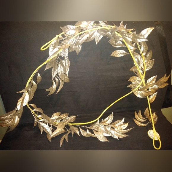 None | Holiday | Metallic Gold Leaf Garland Swag 8 Ft | Poshmark